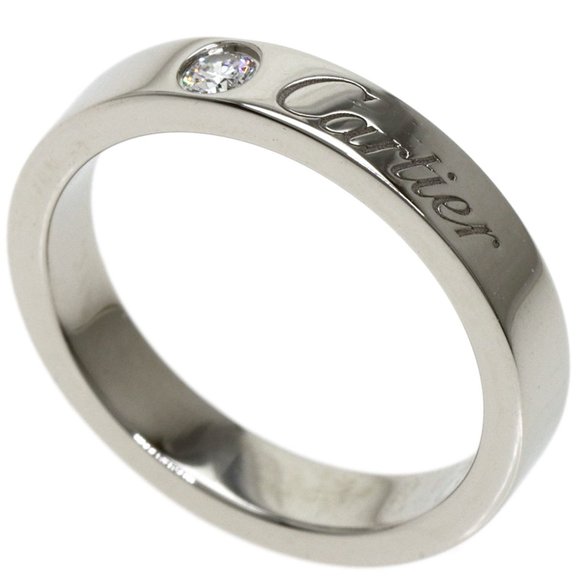 Cartier | Jewelry | Cartier Engraved Diamond 44 Ring Platinum Pt95 ...